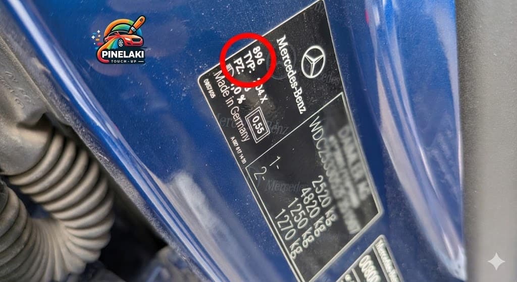 Mercedes GLK Paint Code Location 2008-2015 Guide - Pinelaki